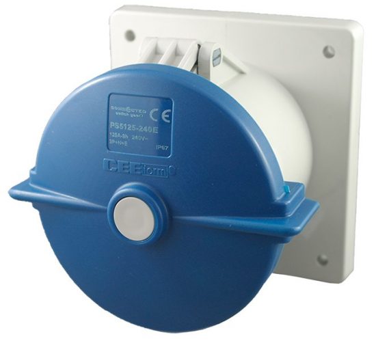 IP67 Panel Socket 3 Pin 240V 125A | Connected Switchgear