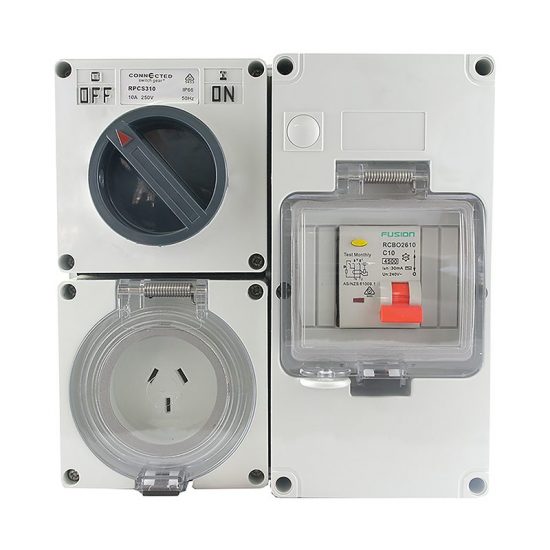 RCD Protected Outlet 10A 4 Pin 500V AC IP66 | IMPACT Series
