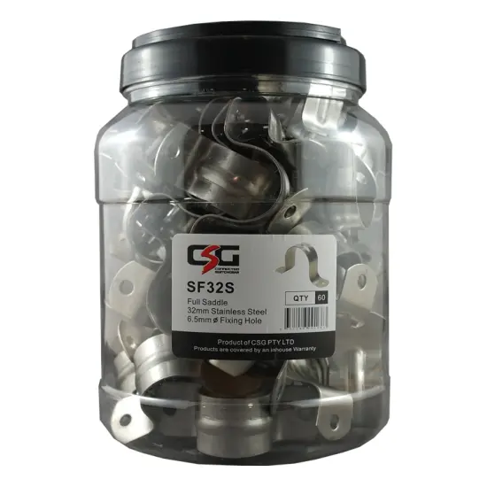 32mm Stainless Steel Full Saddles - Jar of 60