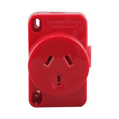 4 Pin Surface Socket Single with Loop 10A 250V/500V AC