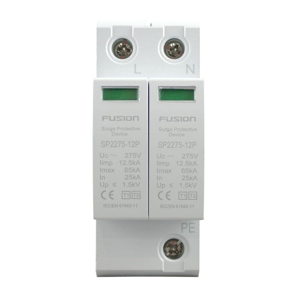 Surge Protector 2P 275V 12.5kA Type 1 + Type 2 L-NPE