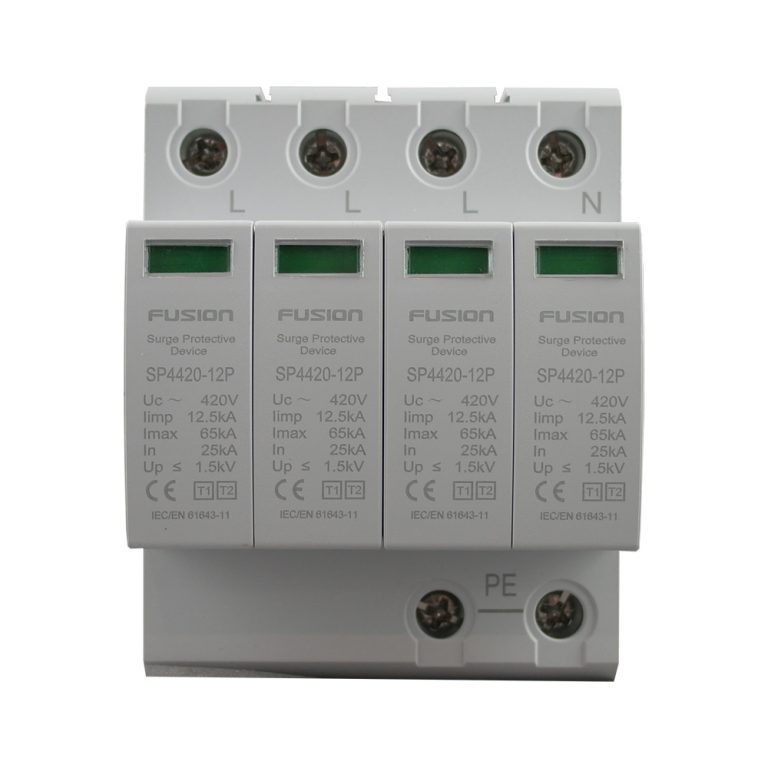 Surge Protector 4P 420V 12.5kA Type 1 + Type 2 L-L-L-N-PE