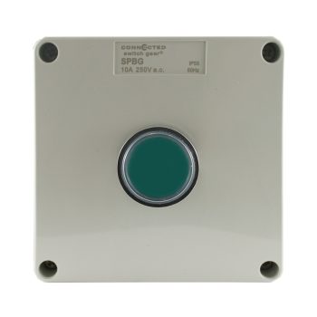 Push Button Control Box Green 240V AC 3A IP55
