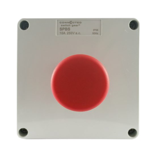 Stop Push Button Control Box Red 240v Ac 3a Ip55