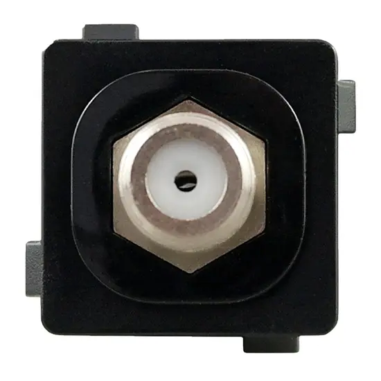 F to F Type Connector BLACK 1GB Barrel | Connected Switchgear