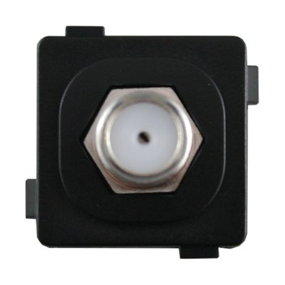 TV Mech Matte Black F to F Type Connector PAY TV