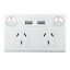 Double Power Point with Dual USB Charger 250V AC 5V 3.1A