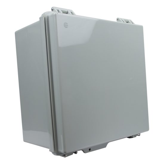IP65 Weatherproof Enclosure 300x300x180mm Grey Hinged Cover