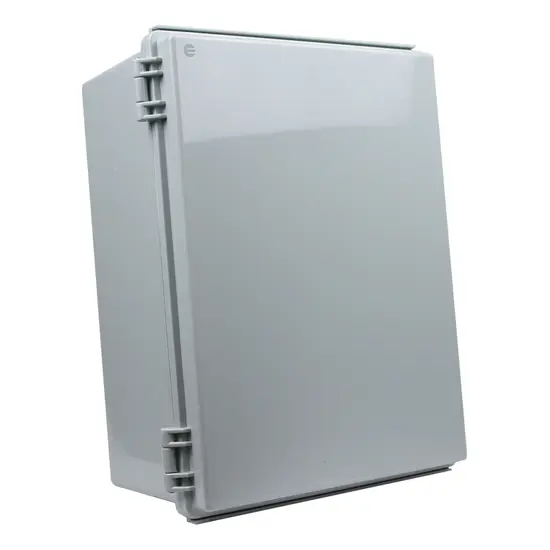 IP65 Weatherproof Enclosure 400x300x180mm Grey Hinged Cover