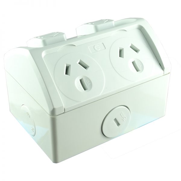 Weatherproof GPO DOUBLE 15A - INTERGRATED CONNECTION | Weatherproof GPO ...