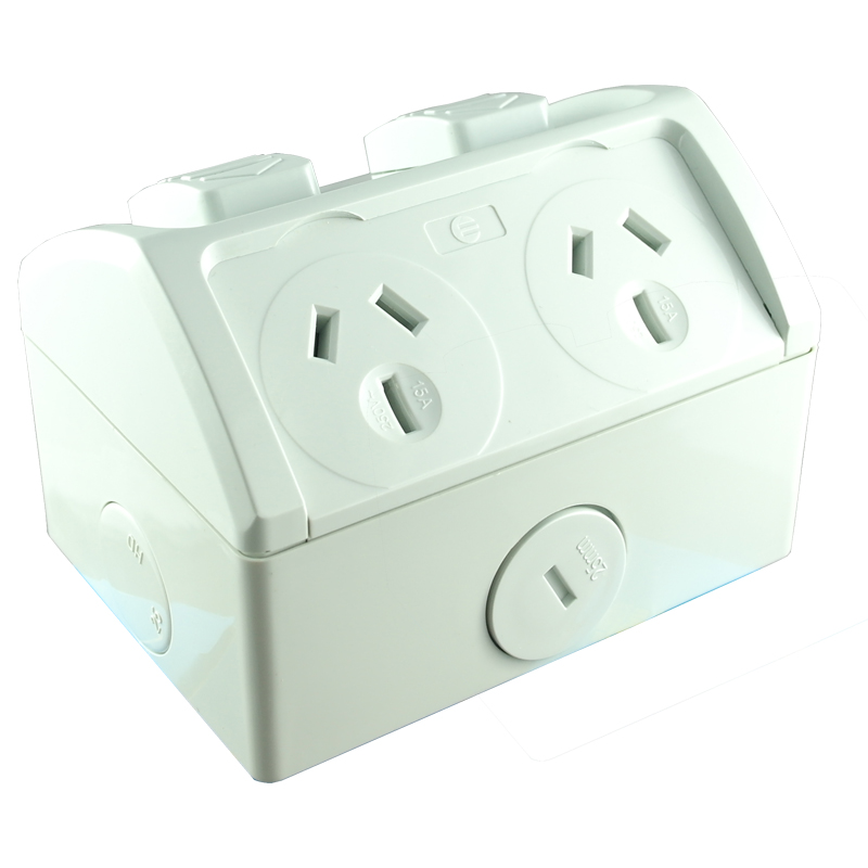 Weatherproof GPO DOUBLE 15A - INTERGRATED CONNECTION | Weatherproof GPO ...