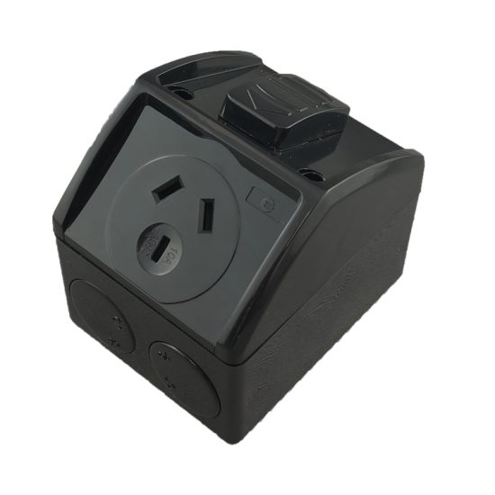 Double Weatherproof GPO with Extra Switch 10A 250V