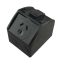Single Weatherproof GPO Half Size 15A 250V AC IP53 BLACK